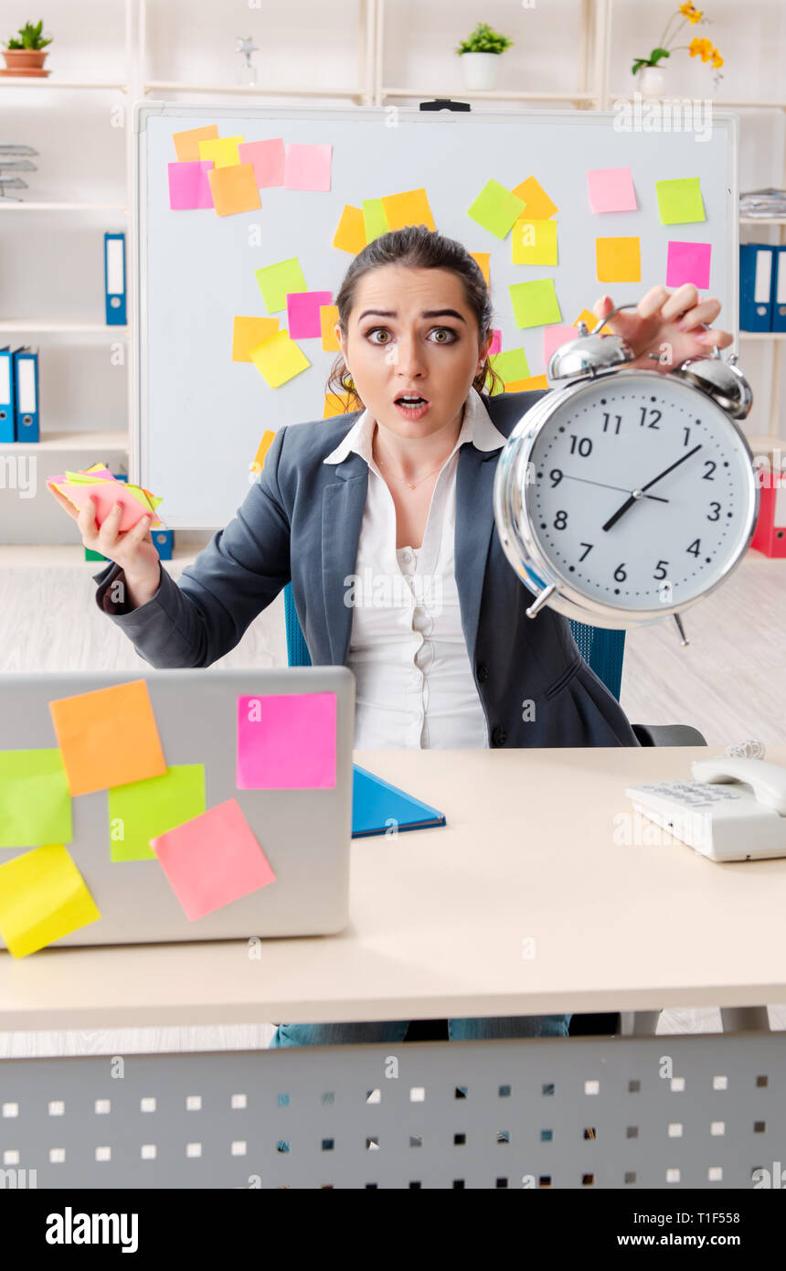 Clock balancing concept woman hi-res stock photography and images - Alamy