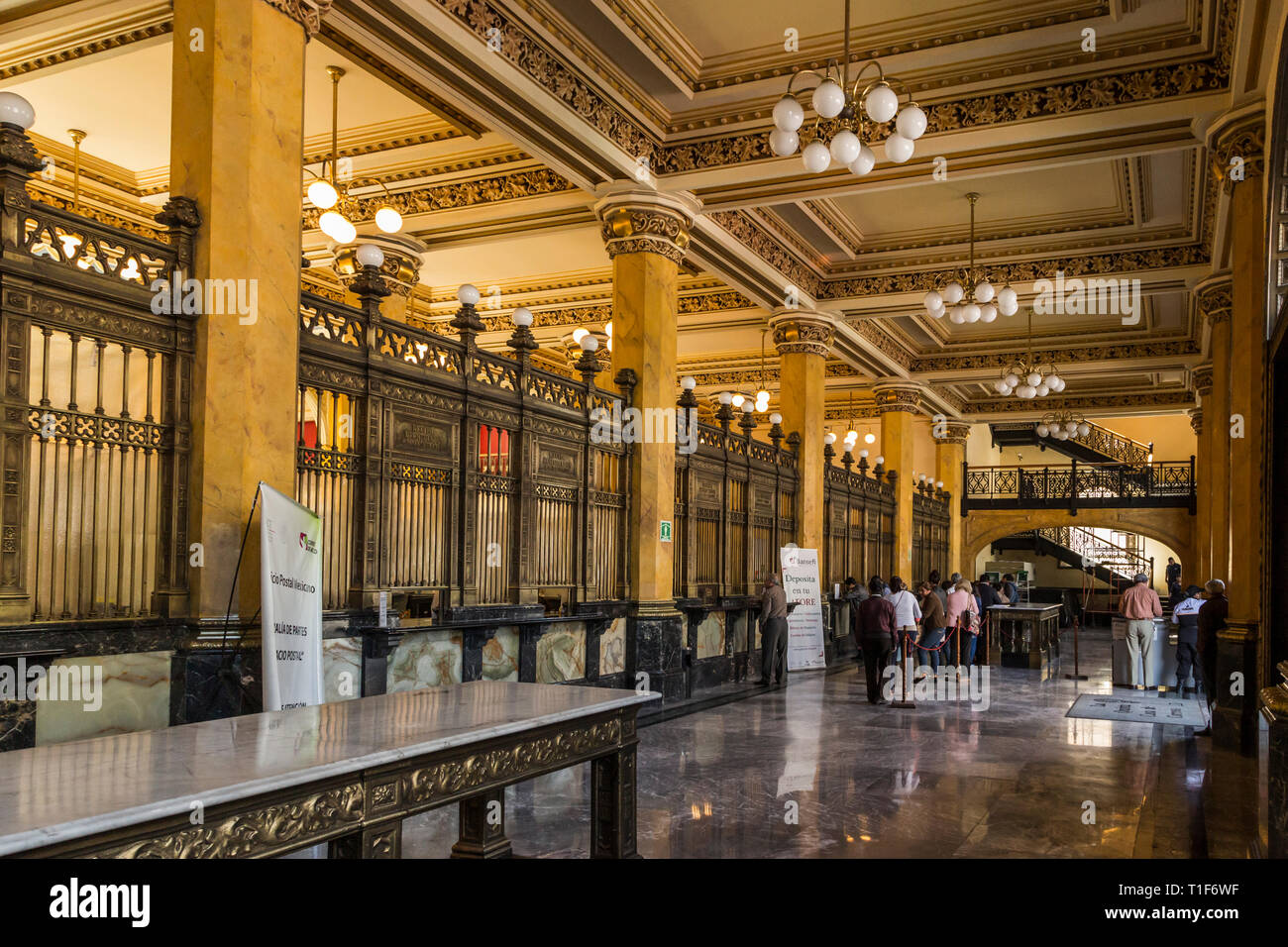 Mexico City main post office was built in 1907 and is comprised of many ...