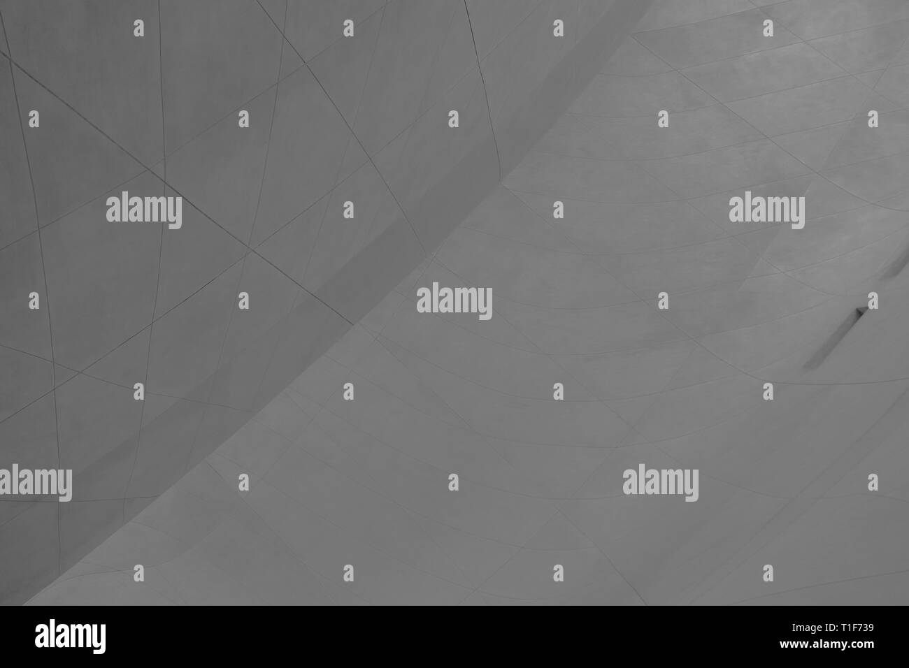 Monochrome refined fragment of contemporary public building, abstract ...