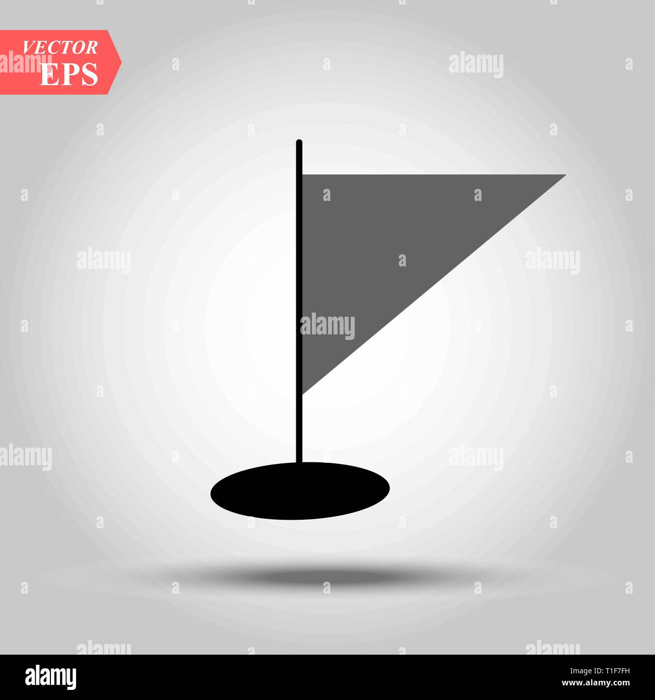 Flag icon. Location marker symbol. Flat design style. eps10 Stock ...