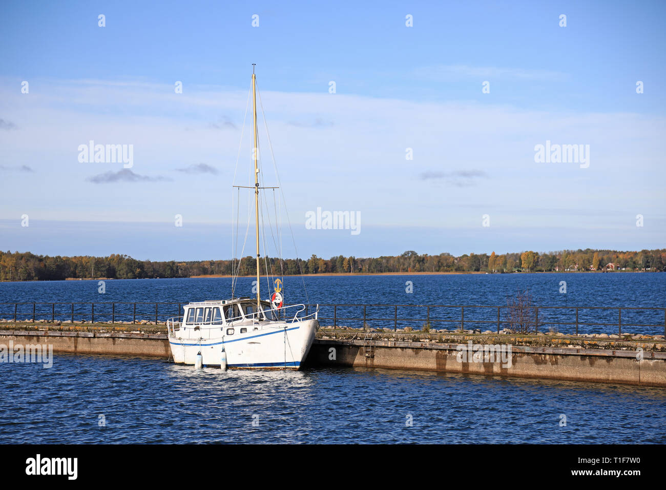 VADSTENA 20171013 Boat/ lake Vättern. Foto Jeppe Gustafsson Stock Photo ...