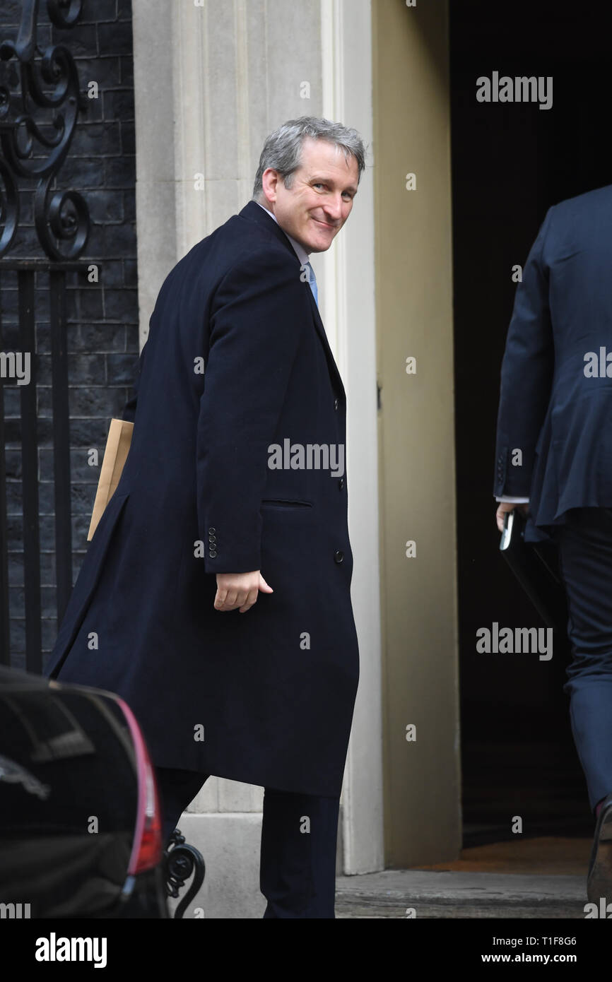 Education Secretary Damian Hinds arrives in Downing Street, London, for ...