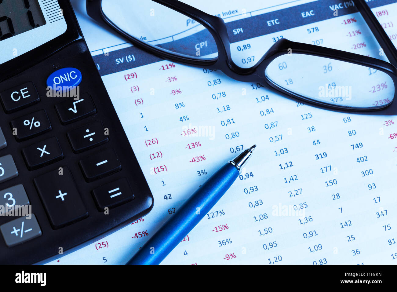 Graphs and Calculator Stock Photo - Alamy