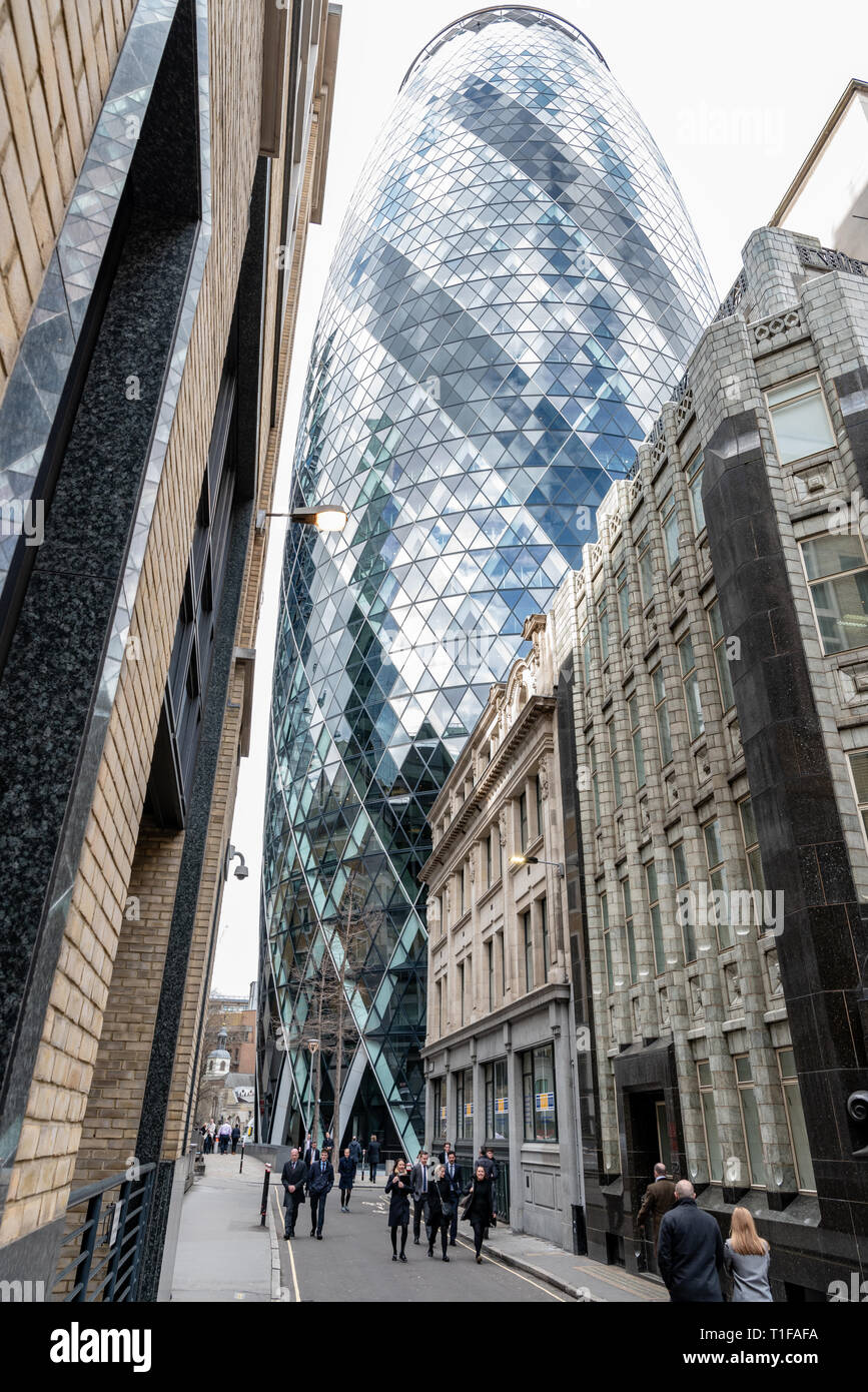 The "Gherkin" (30 St Mary Axe) towers over Holland House and the more ...