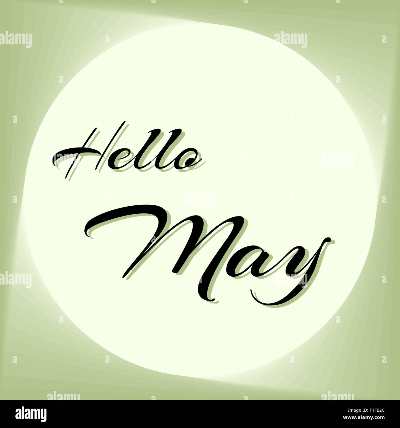 Hello May lettering. Elements for invitations, posters, greeting cards ...