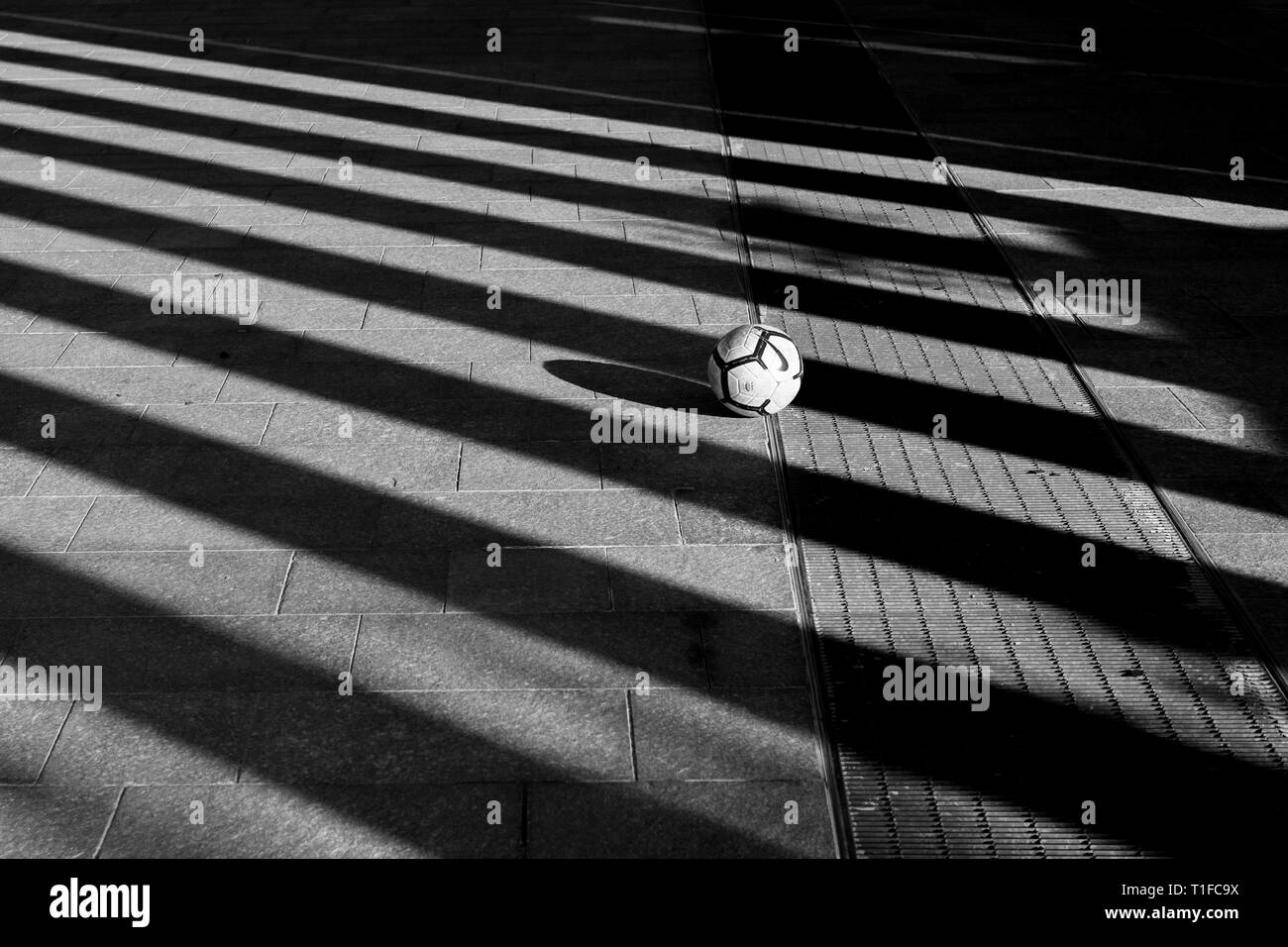 abstract background with a ball and shadows and geometry Stock Photo ...