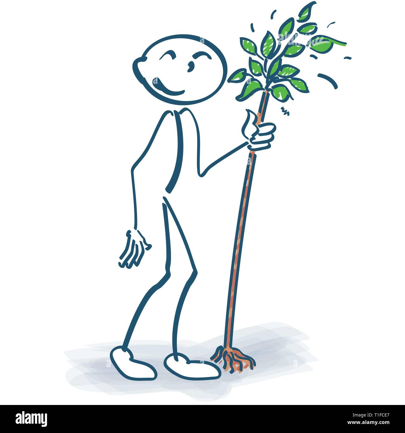 Stick figure tree Stock Vector Images - Alamy