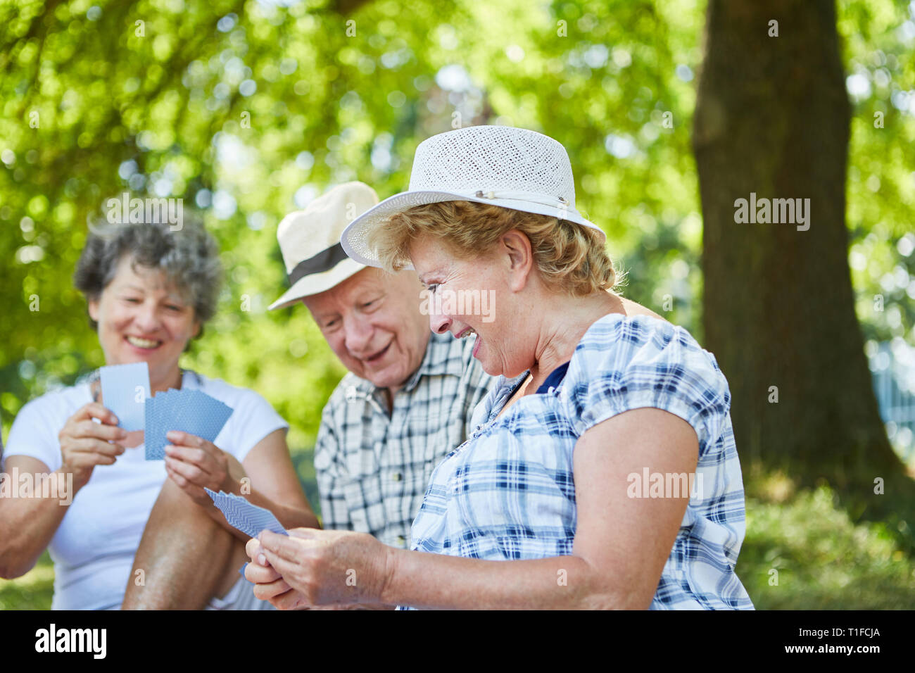 Seniors playing cards hi-res stock photography and images - Alamy