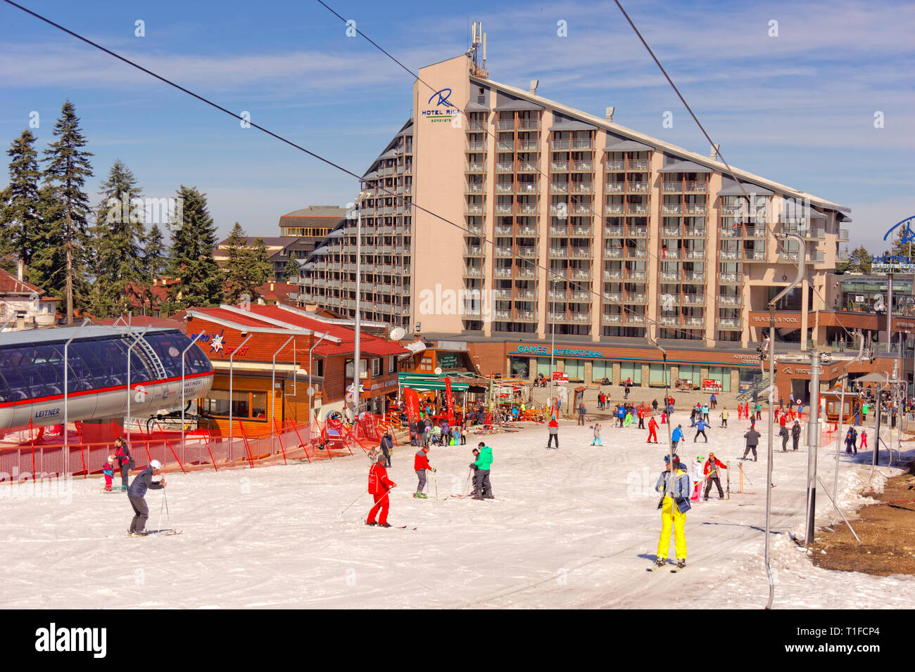Borovets Ski Resort Near Samokov In Bulgaria With Nursery Slope Drag