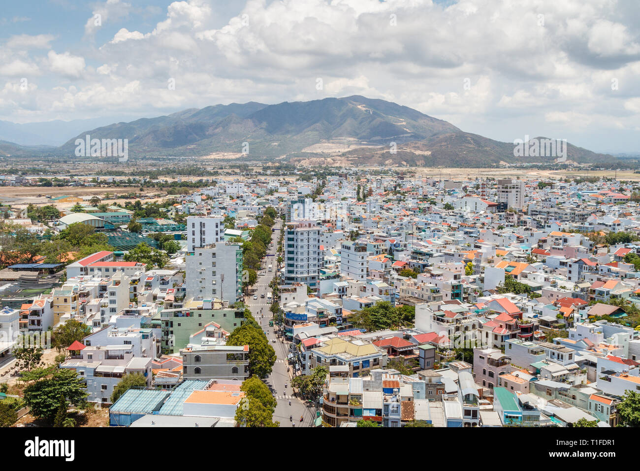 Cityscape of Nha Trang, coast town in the south part of Vietnam ...