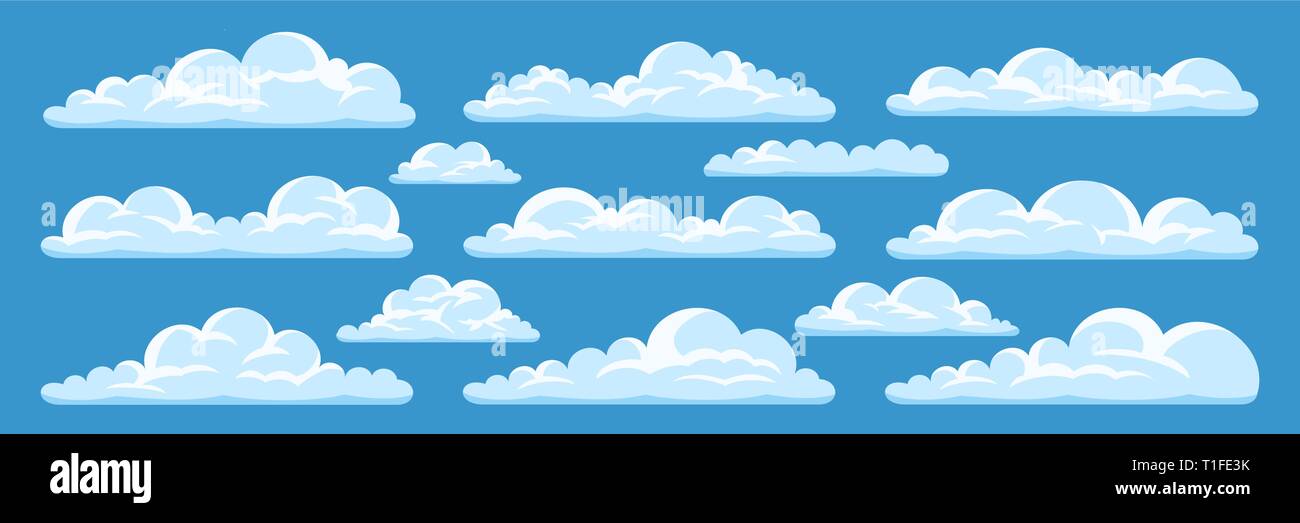 Set of cartoon clouds Stock Vector Image & Art - Alamy