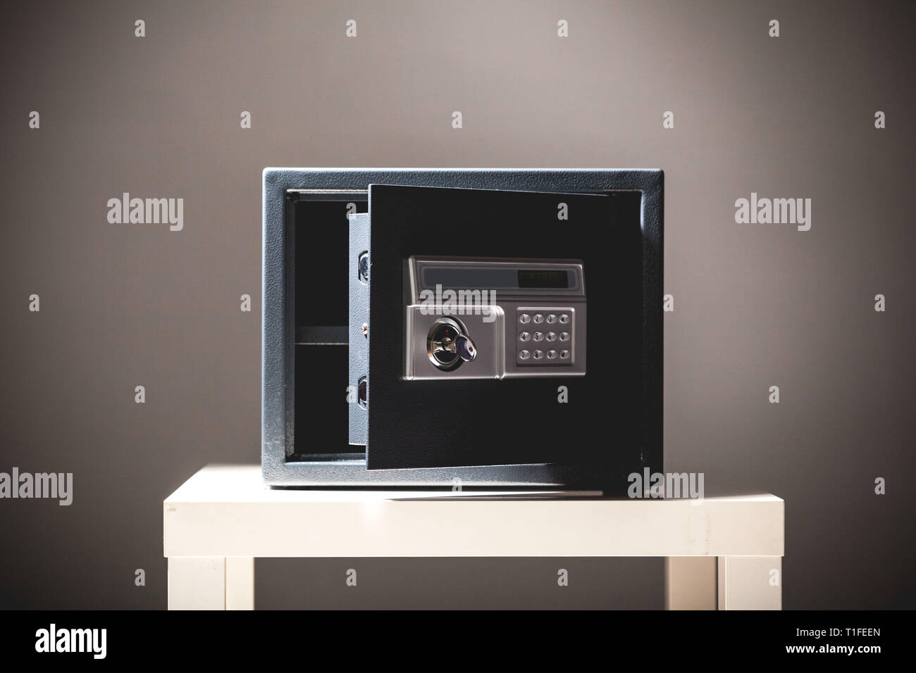 safe on black background Stock Photo - Alamy