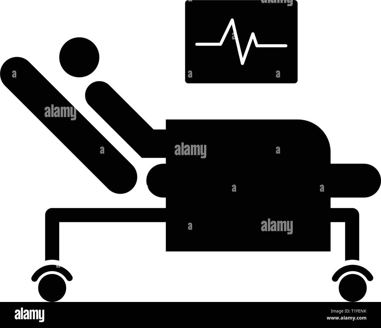 Patient hospital bed Stock Vector Images - Alamy
