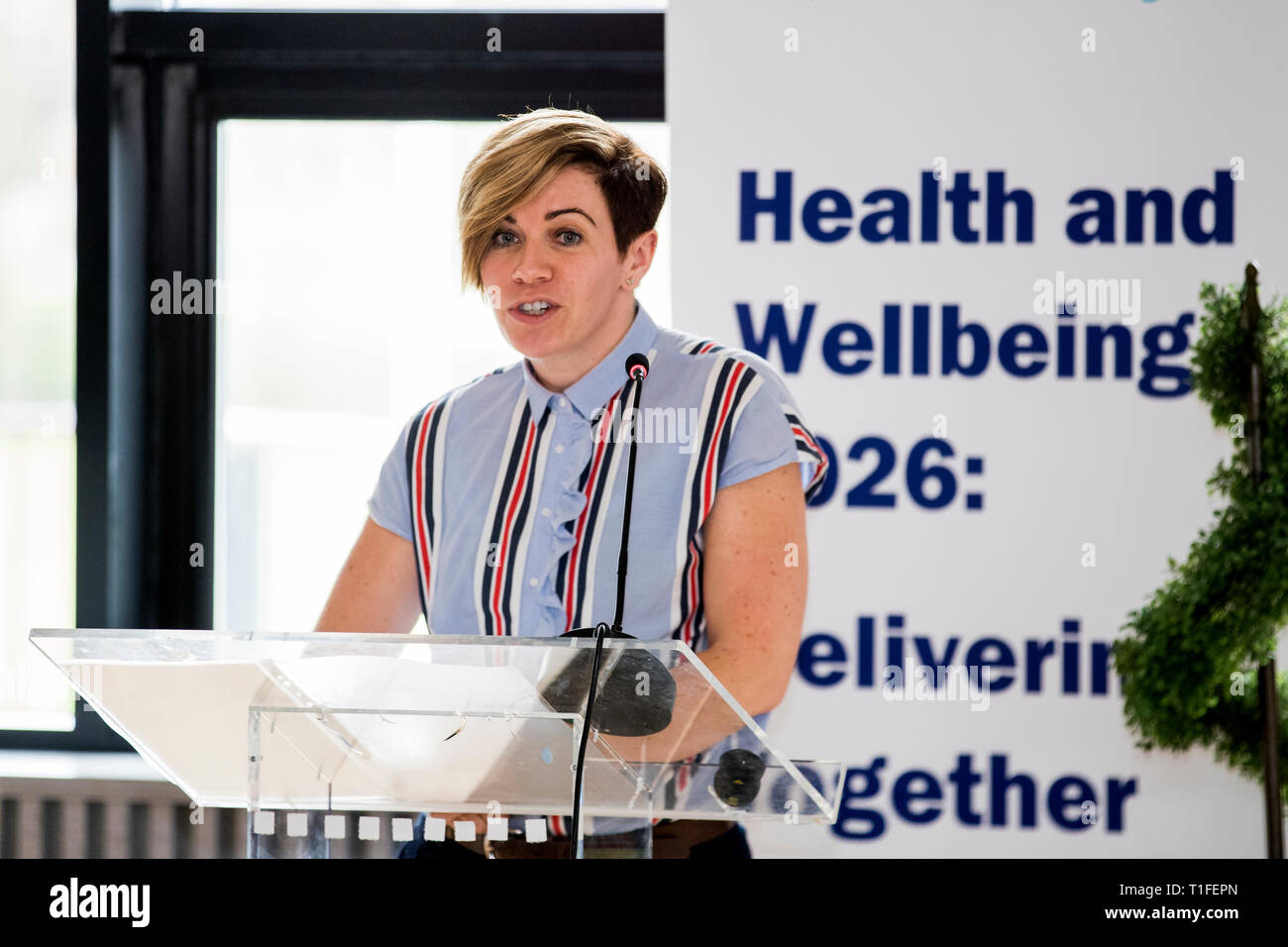 Clodagh Dunlop spoke of her own experience of having a stroke in 2015 ...