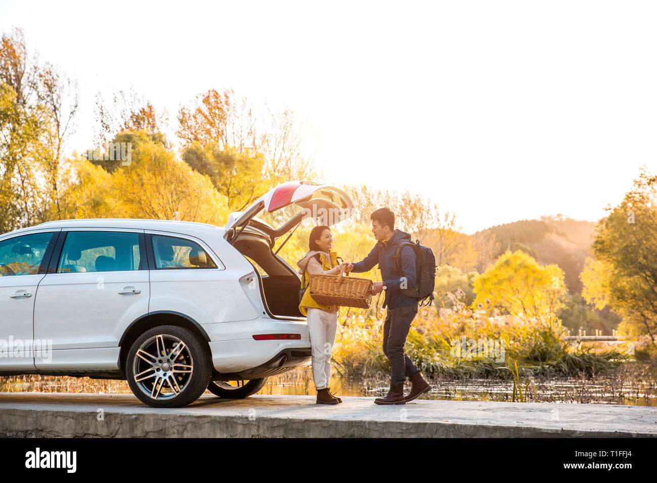 Asian young people outing hi-res stock photography and images - Alamy