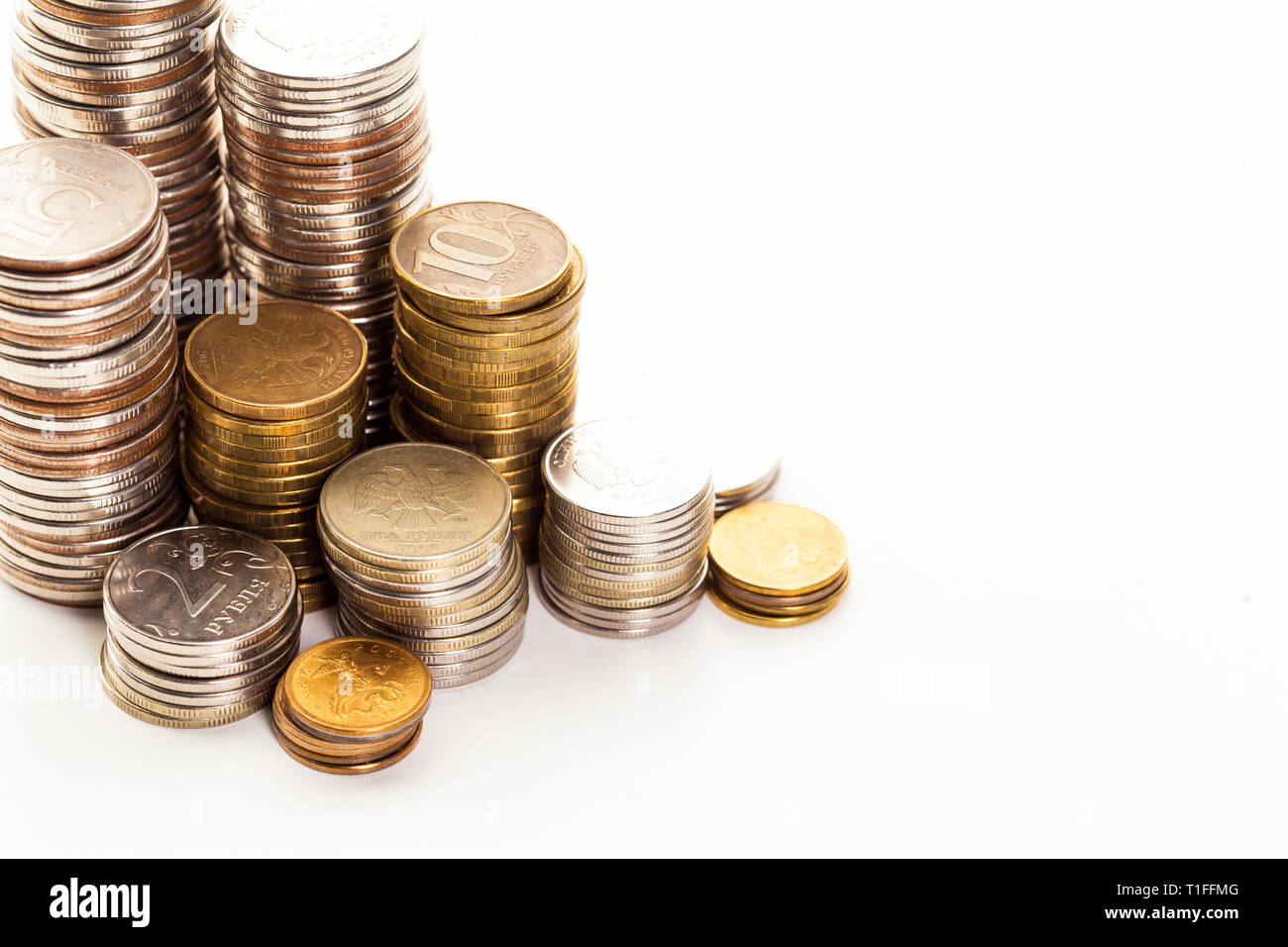 Coins isolated on white background Stock Photo - Alamy