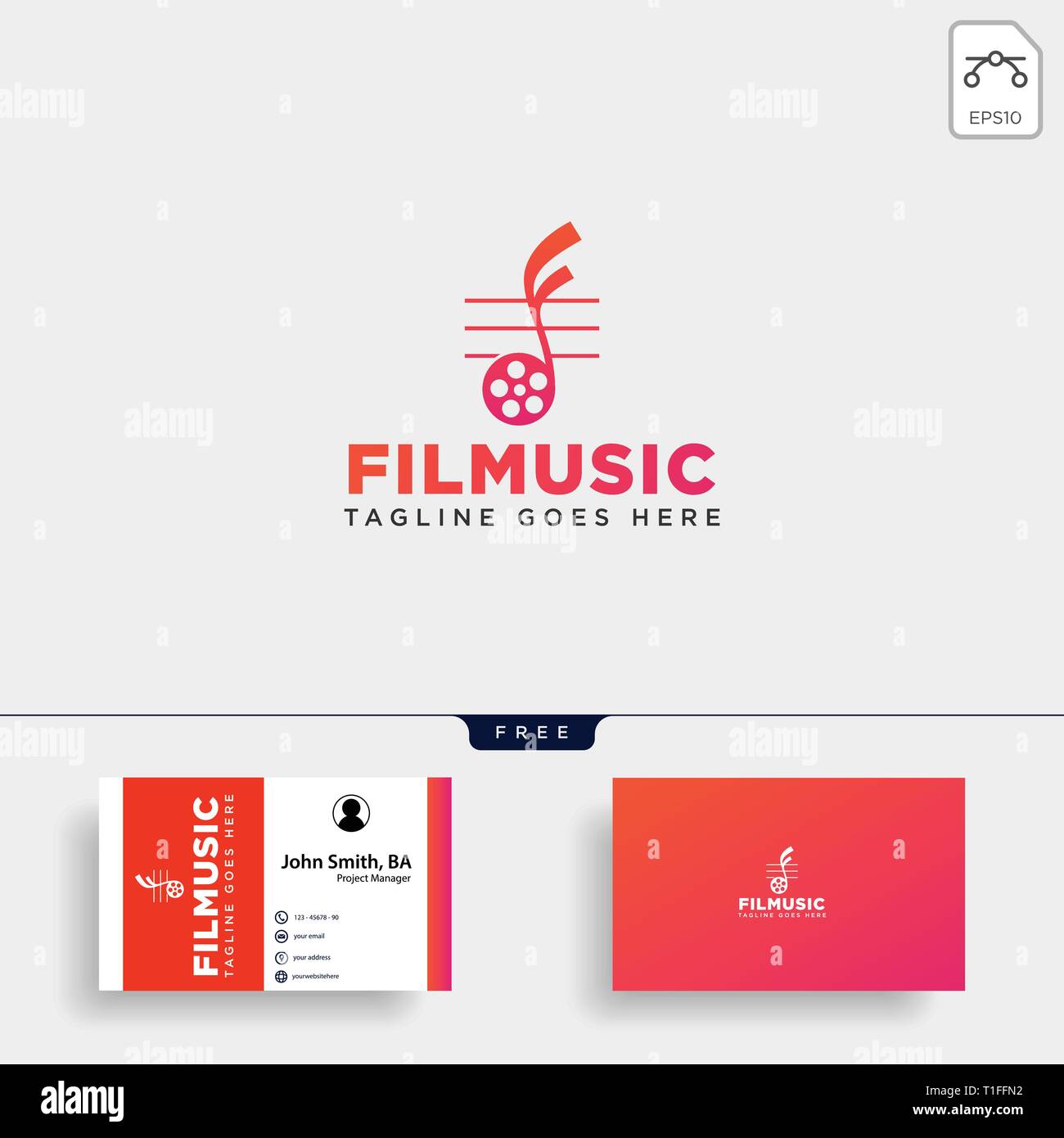 music clip cinema media entertainment simple logo template vector ...