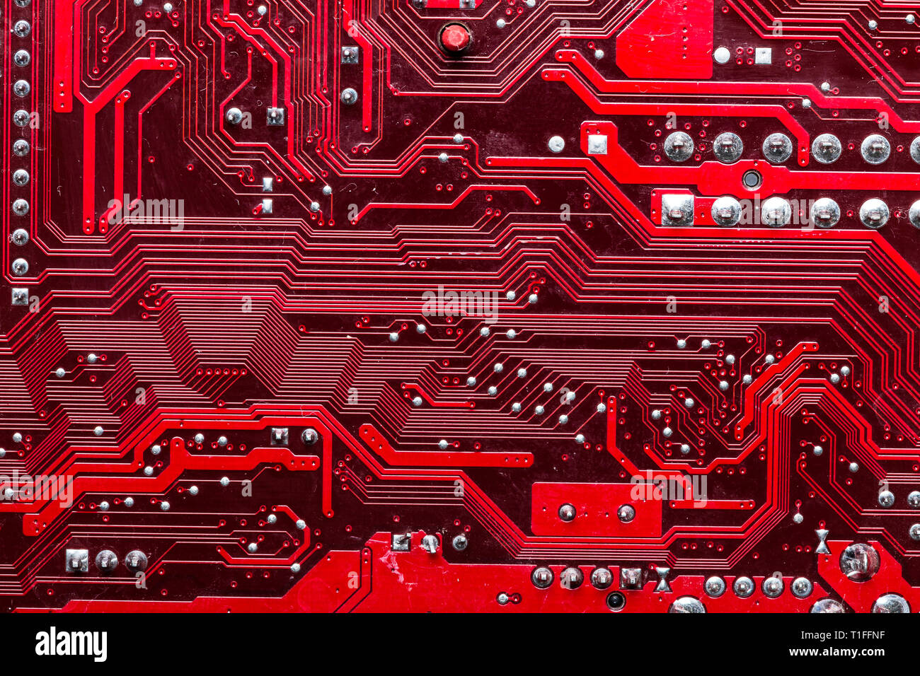 Red Computer Chip Pattern