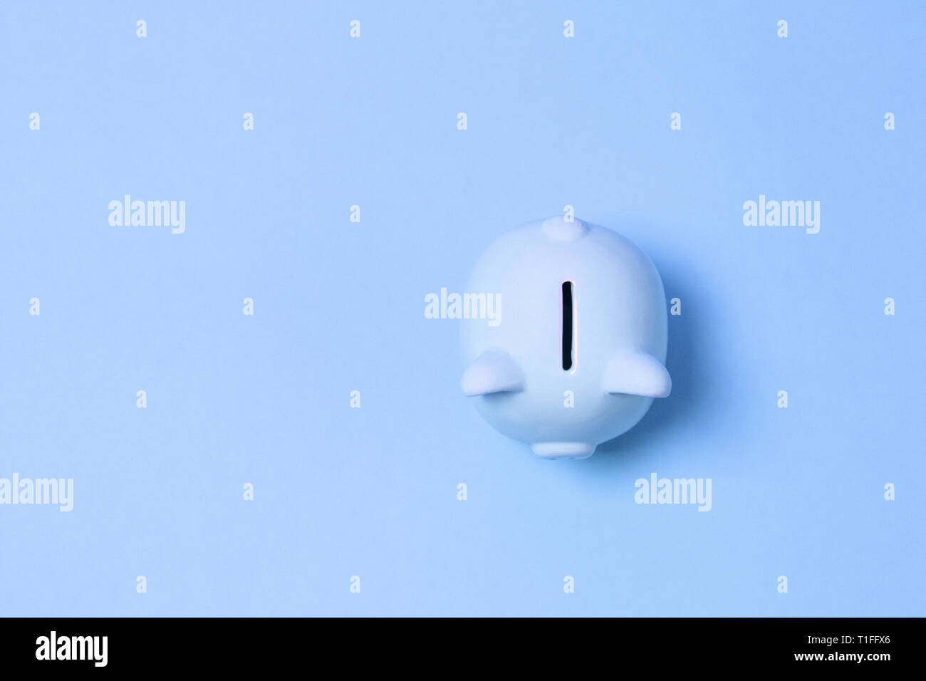 Cute piggy bank. Top view point, flat lay Stock Photo - Alamy
