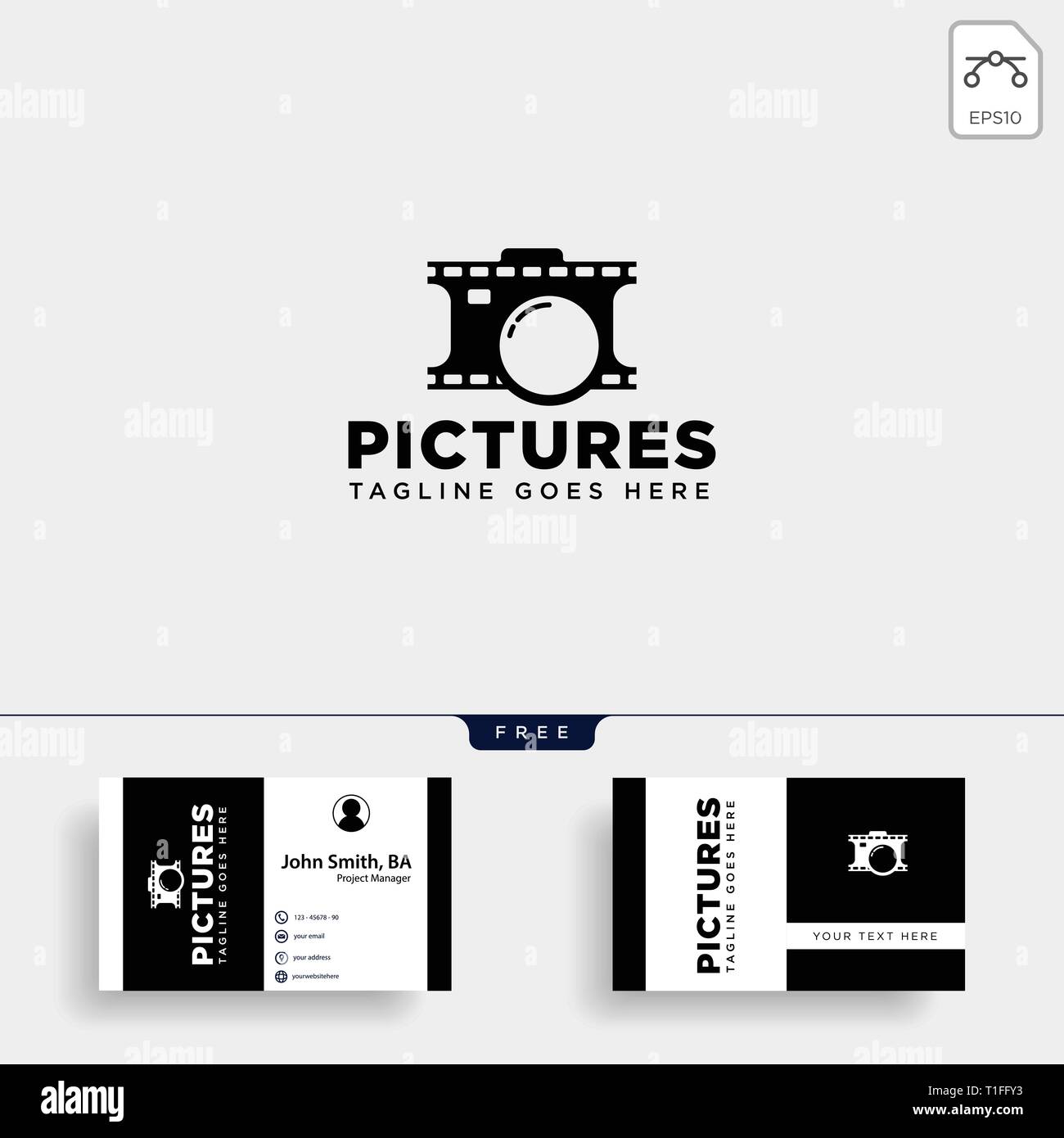 cinema picture photography simple logo template vector illustration ...