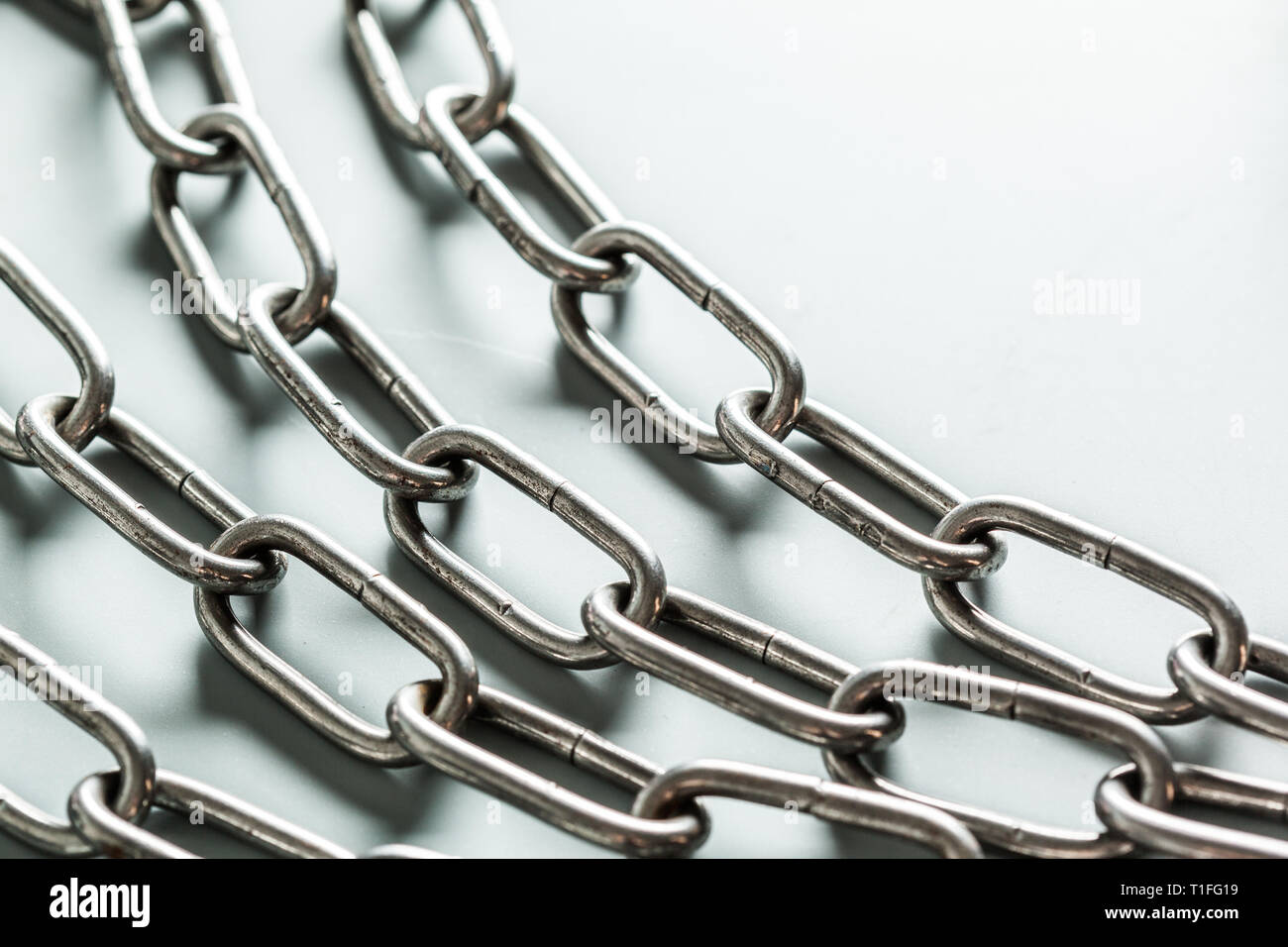 close up of metal chain part on white background Stock Photo - Alamy