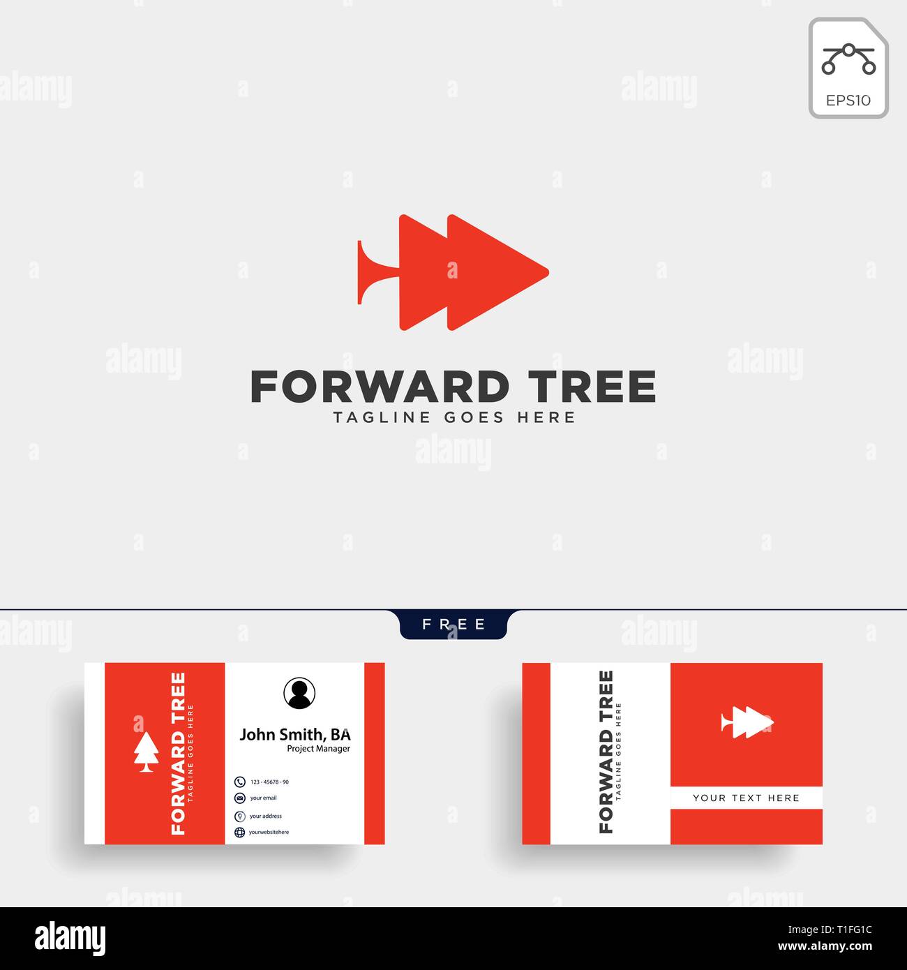 forward tree plants simple logo template vector illustration icon ...