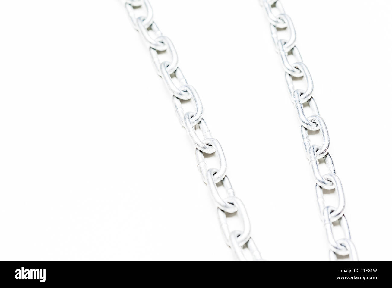 Chains white background Stock Photo - Alamy