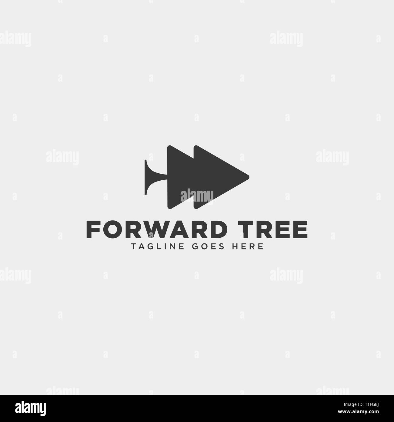 forward tree plants simple logo template vector illustration icon ...