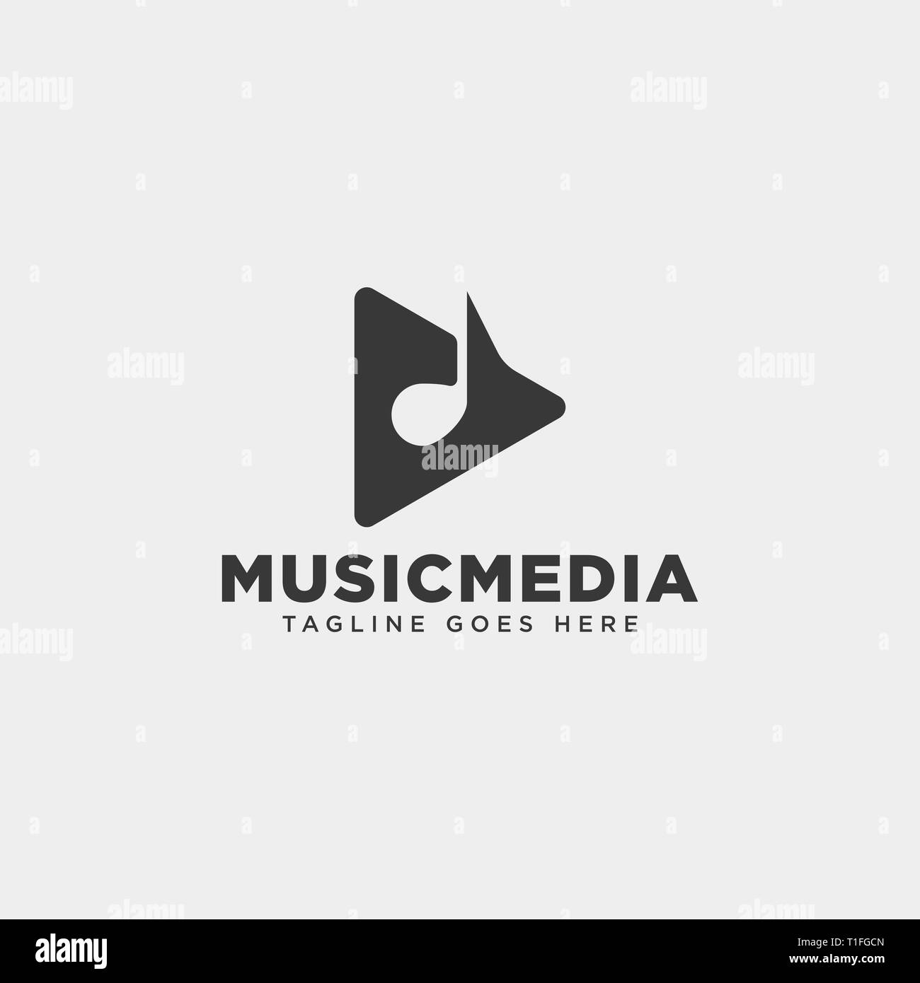 music clip cinema media entertainment simple logo template vector ...