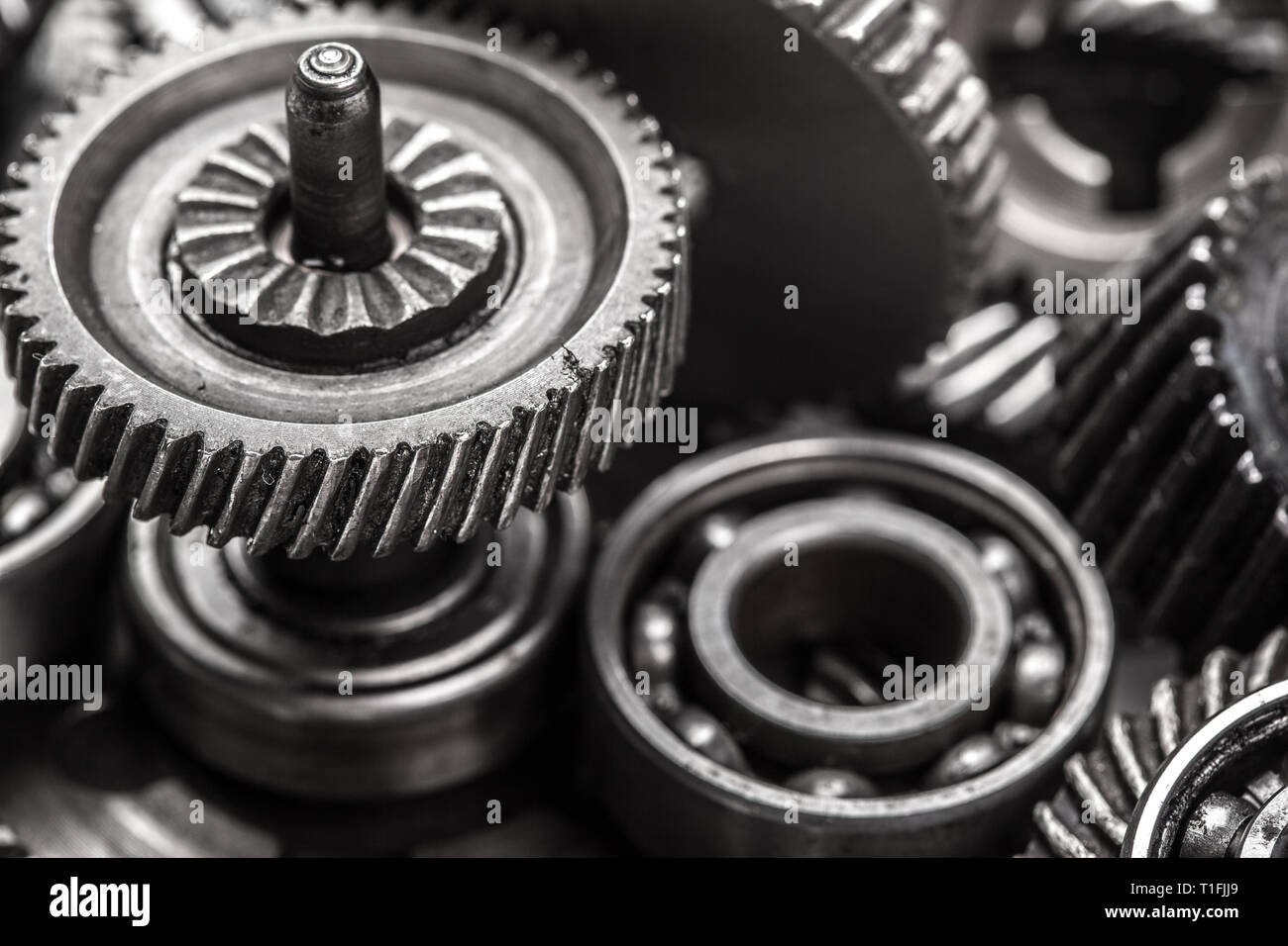 Gear metal wheels, isolated on white background Stock Photo - Alamy