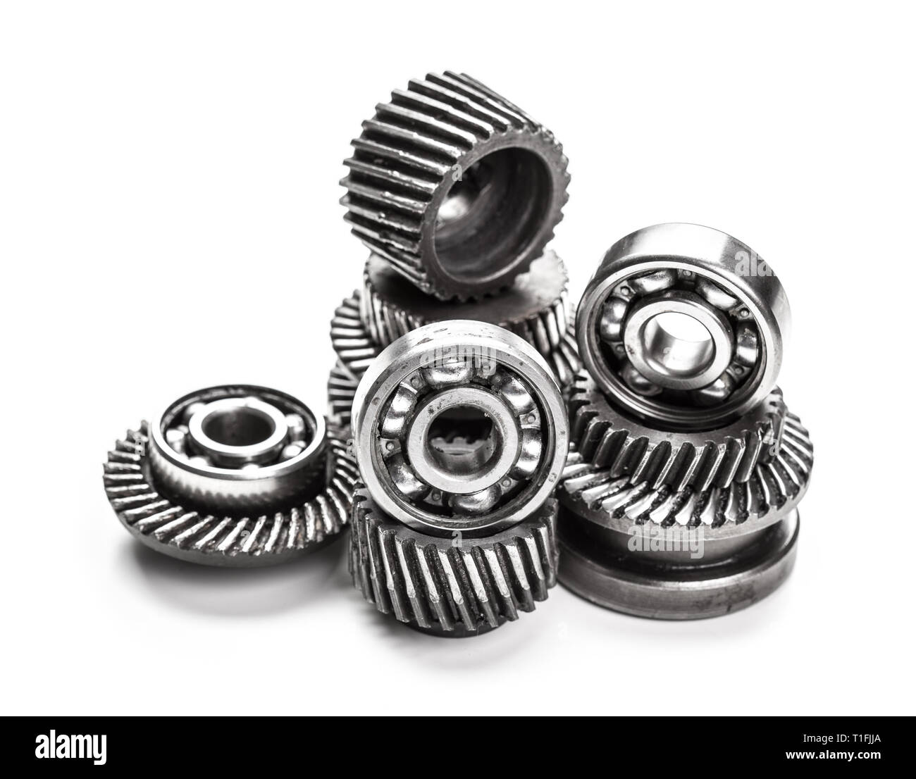 Gear metal wheels, isolated on white background Stock Photo - Alamy