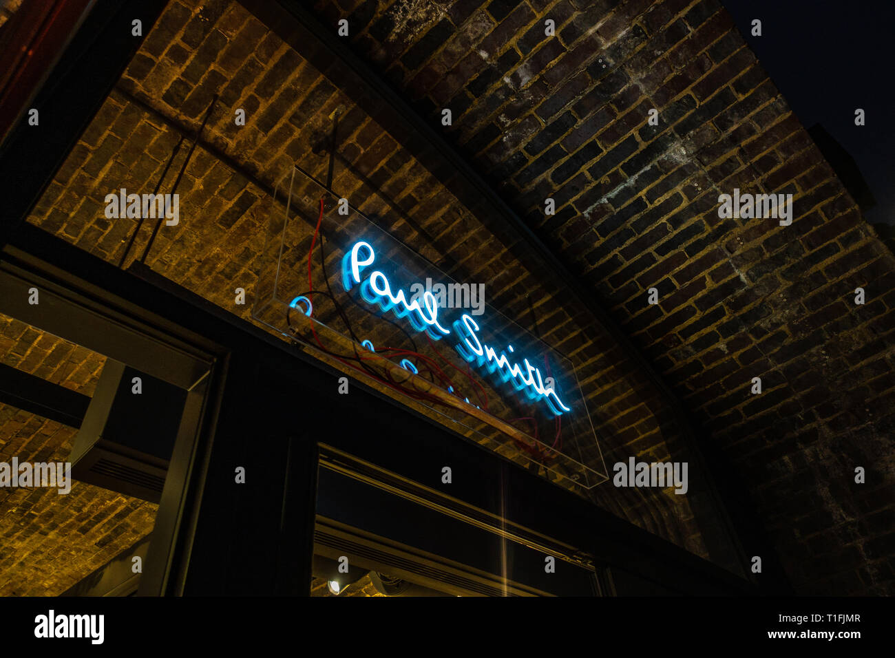 Paul smith signature neon sign hi-res stock photography and images - Alamy