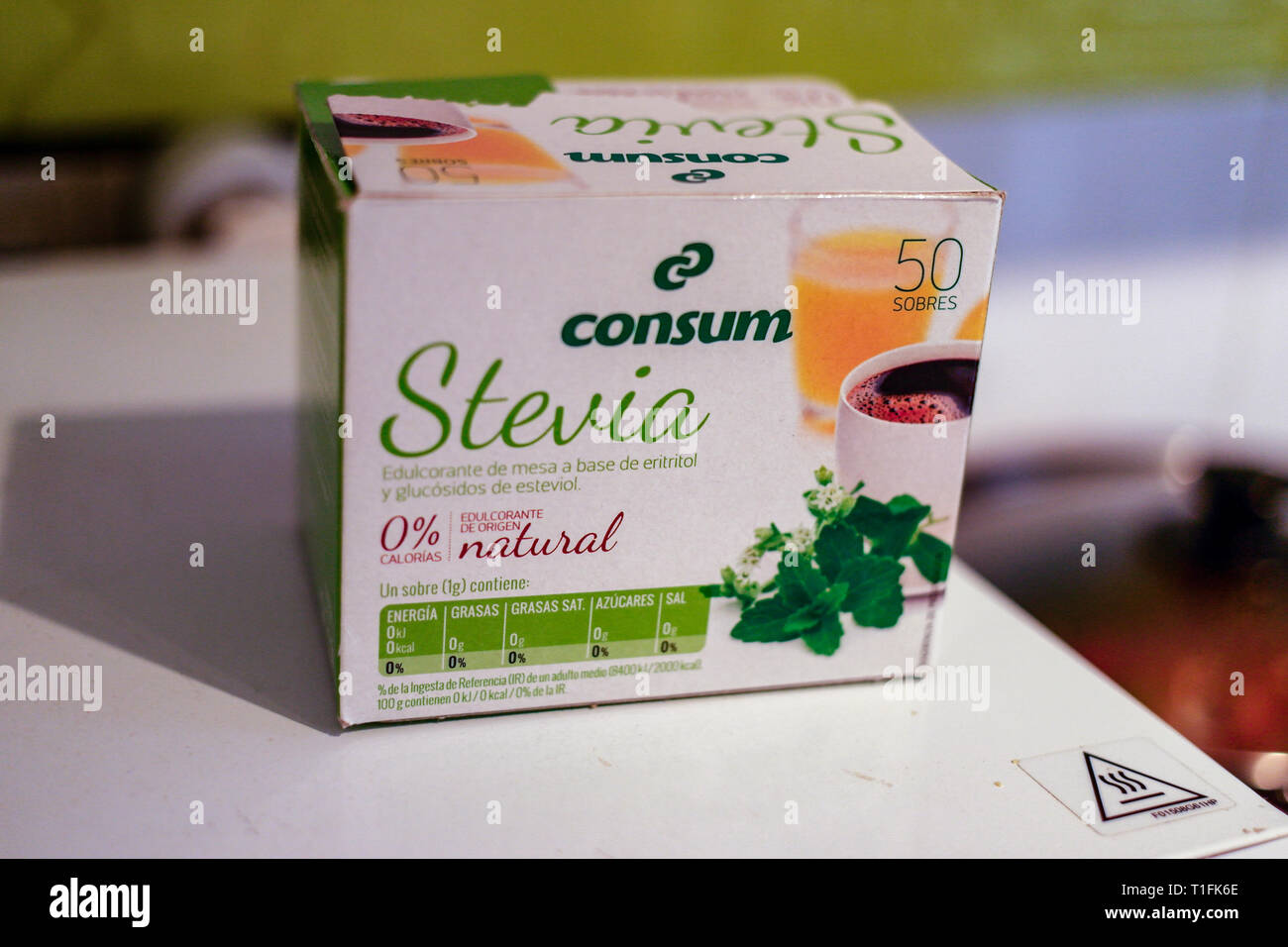 Stevia sweetener sachets Stock Photo - Alamy