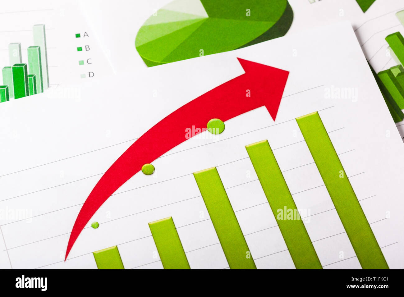 Business Charts Green Stock Photo - Alamy