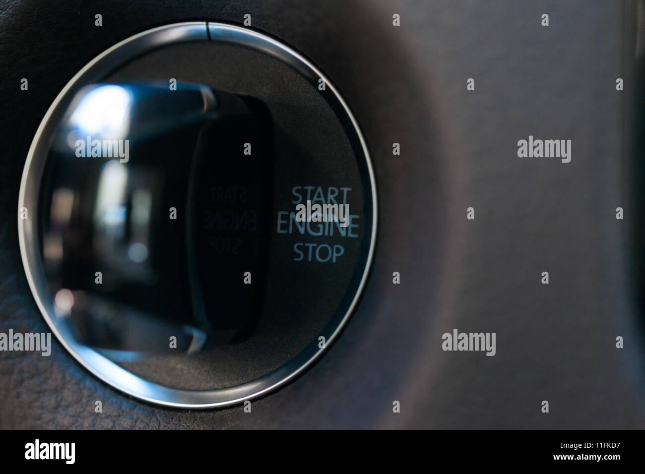 car interior, key, start&stop Stock Photo - Alamy