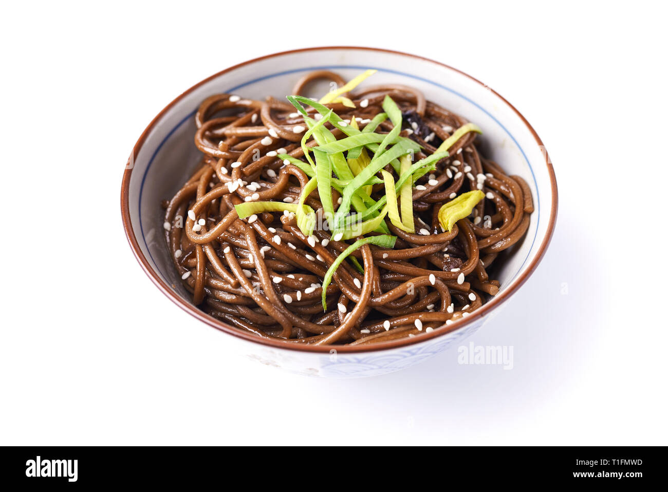 fried soba in asian style with sesame Stock Photo - Alamy