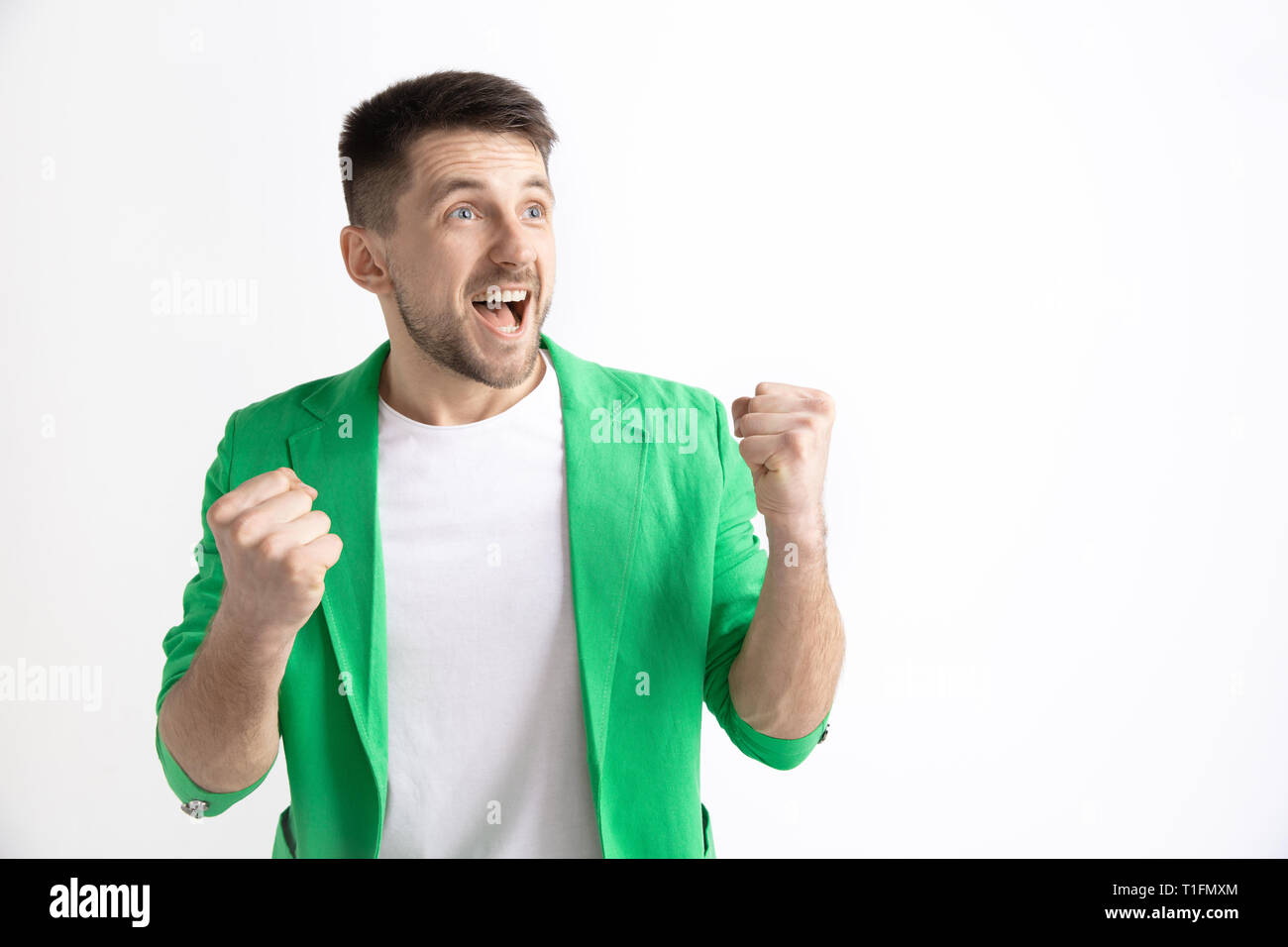 I won. Winning success happy man celebrating being a winner. Dynamic ...