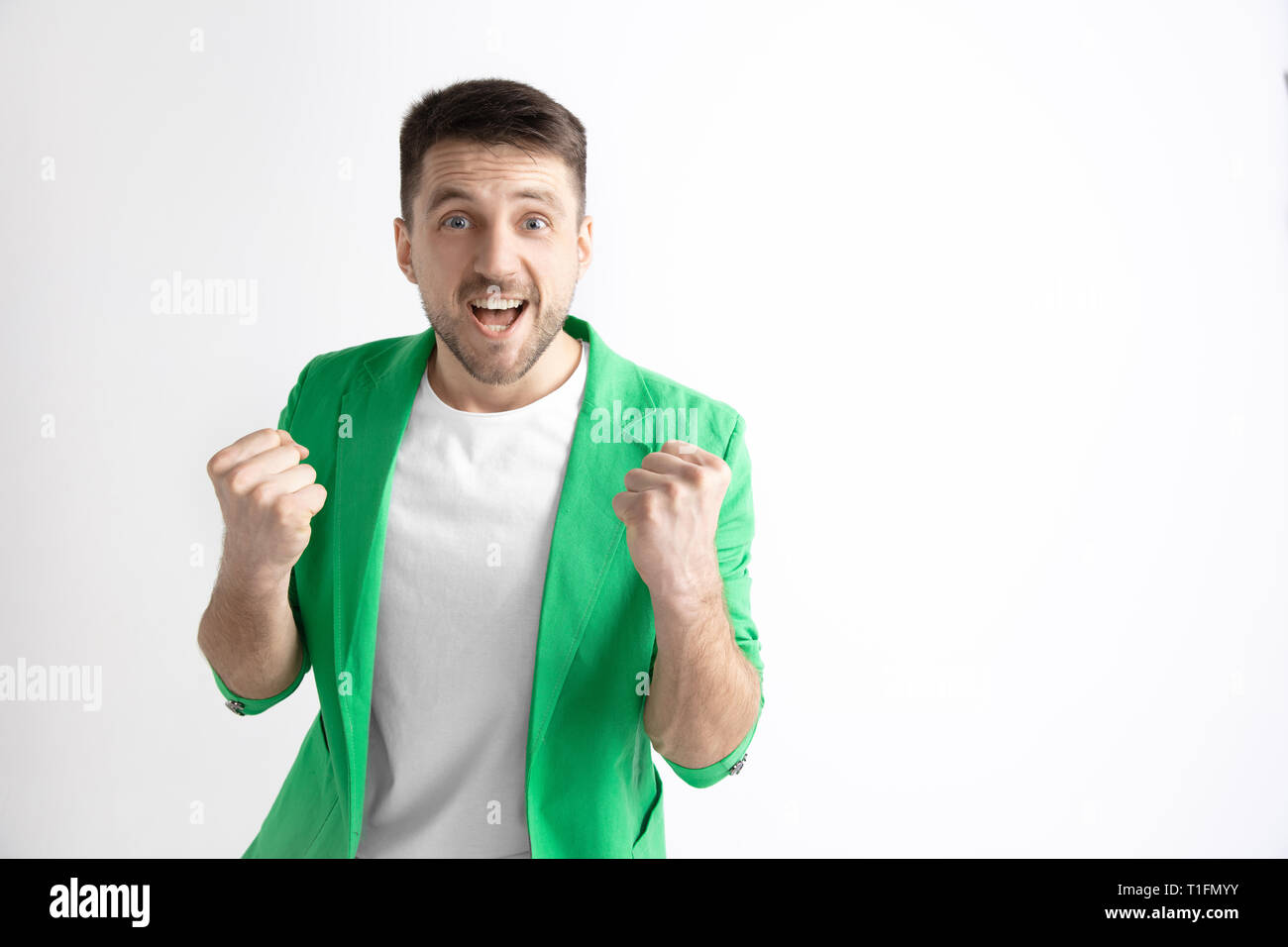 I won. Winning success happy man celebrating being a winner. Dynamic ...