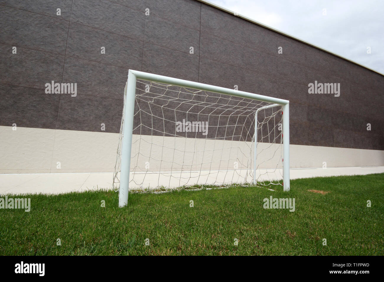 Football goal and net Stock Photo - Alamy