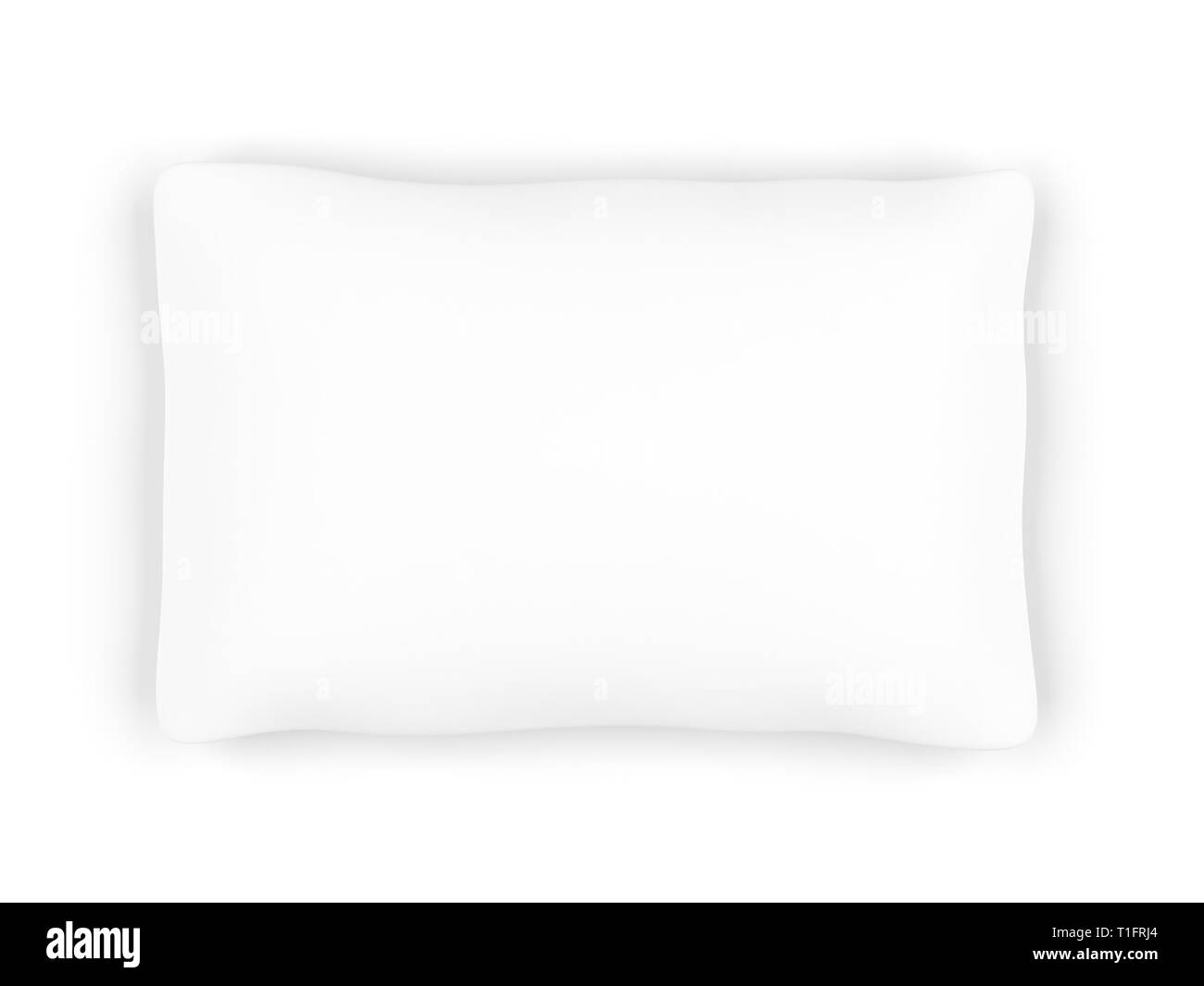 White rectangle pillow isolated on white background. 3d illustration ...
