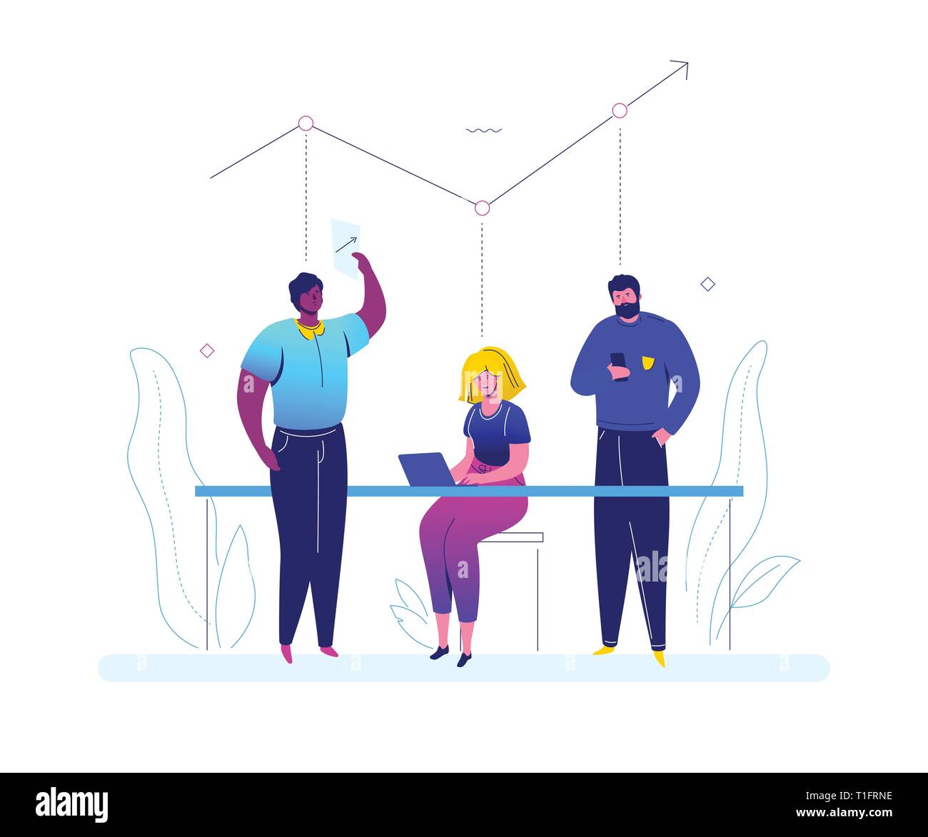 Business analysis - flat design style colorful illustration Stock ... Business analysis - flat design style colorful illustration Stock ...