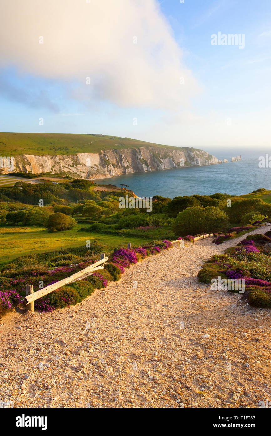 views,of,The,Needles,Alum,bay,From,Headon,Warren,Isle of Wight, England ...