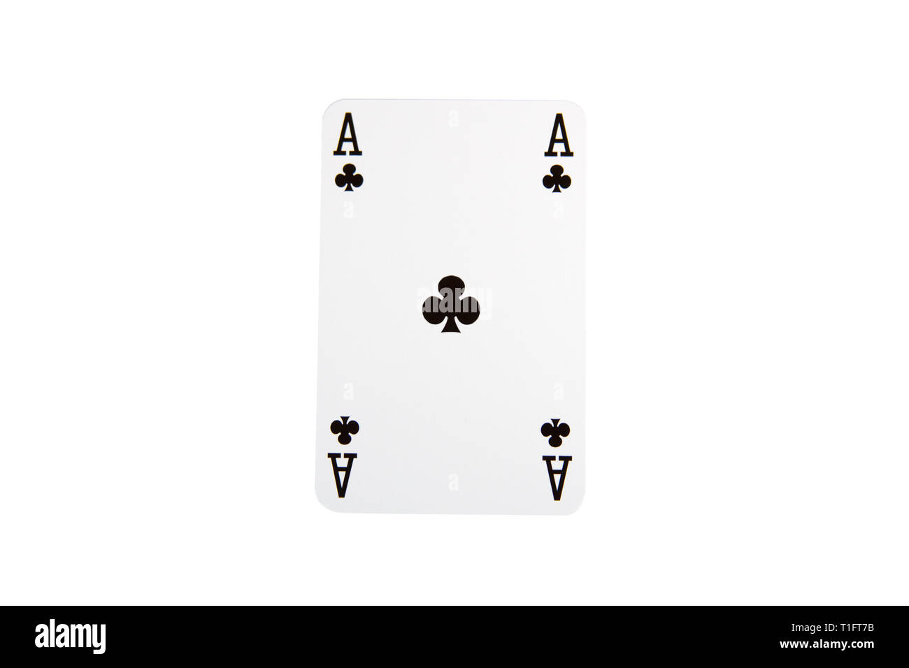Playing card viewed from above on a white background Stock Photo - Alamy