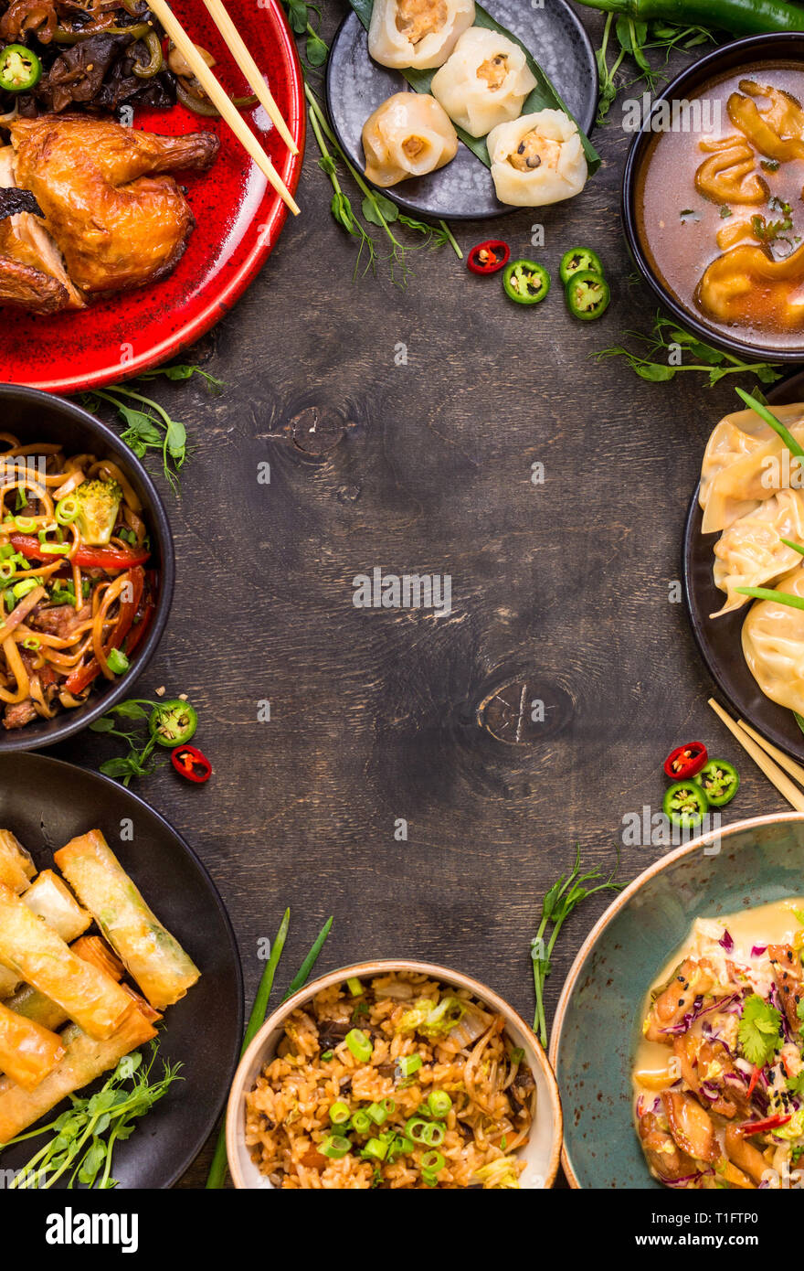 Chinese food blank background Stock Photo - Alamy