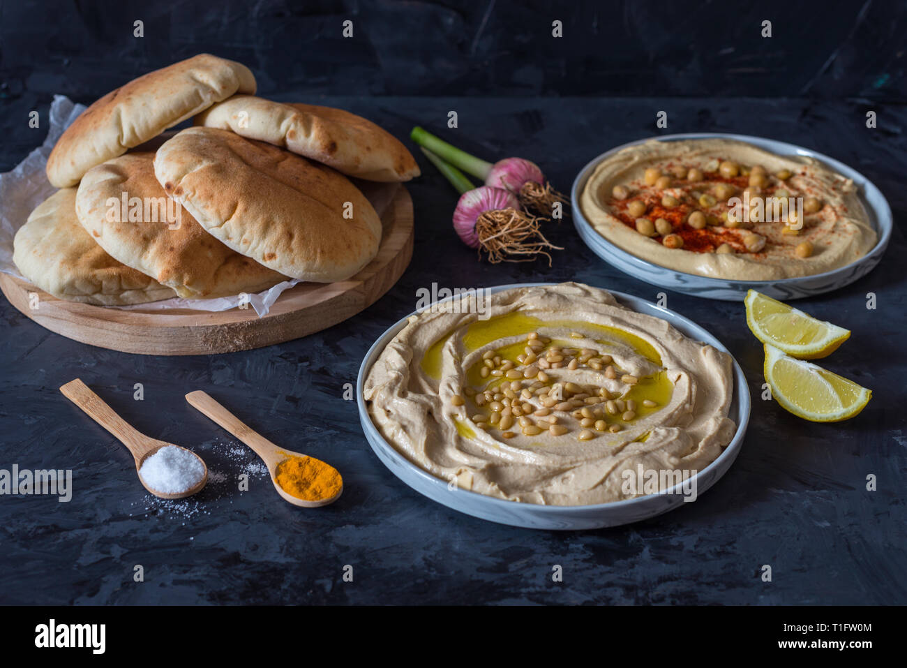 Black sesame pita bread hi-res stock photography and images - Alamy