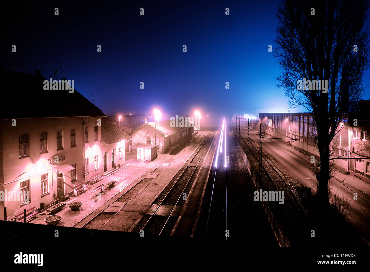 Photos of moving objects took with long exposure showing movement Stock ...