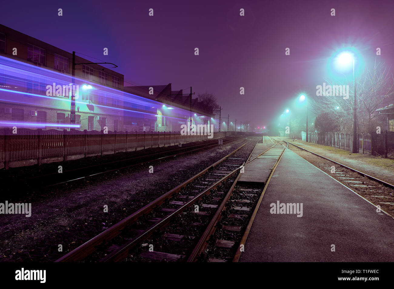 Photos of moving objects took with long exposure showing movement Stock ...