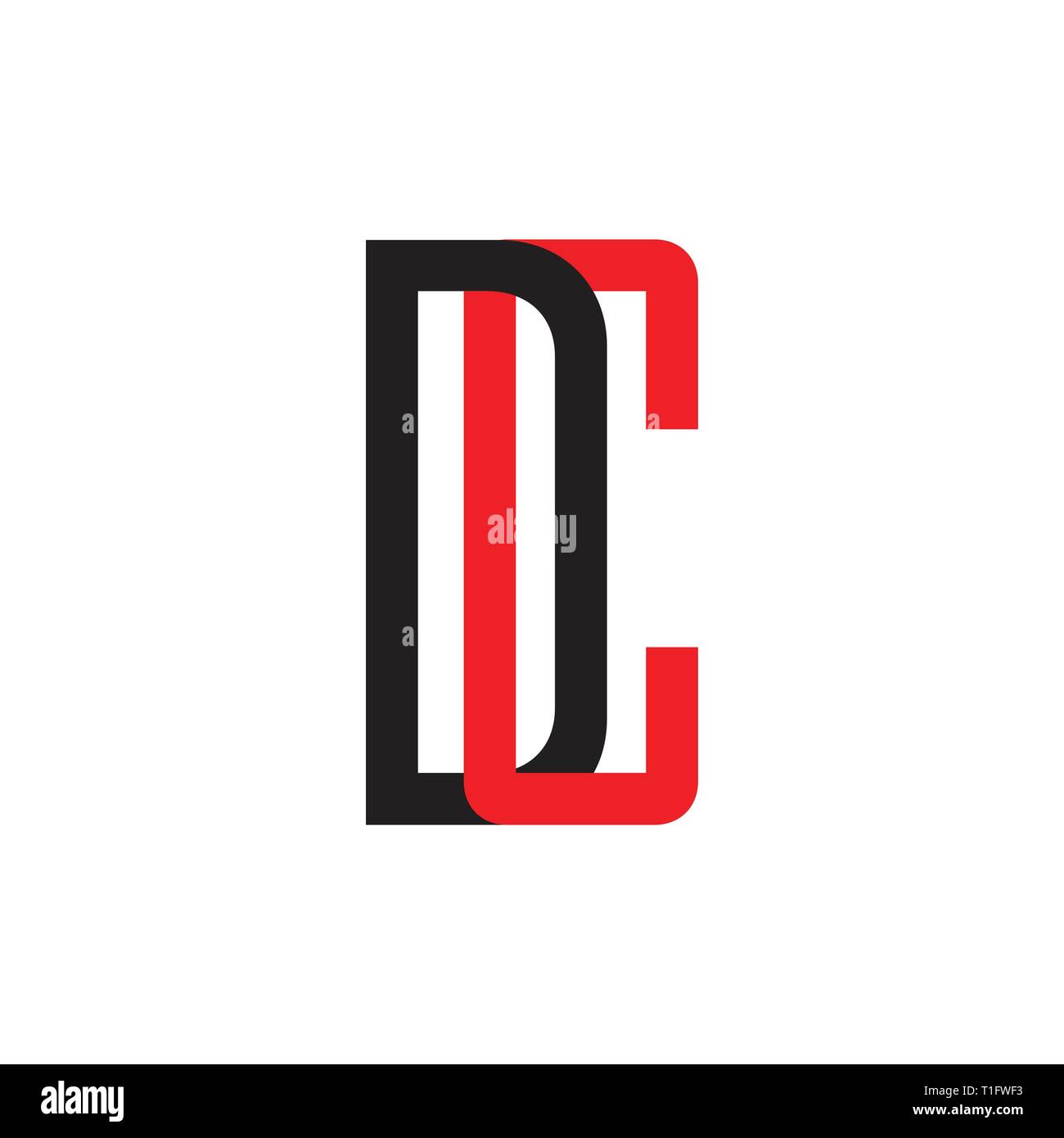 letter dc simple linked logo vector Stock Vector Image & Art - Alamy