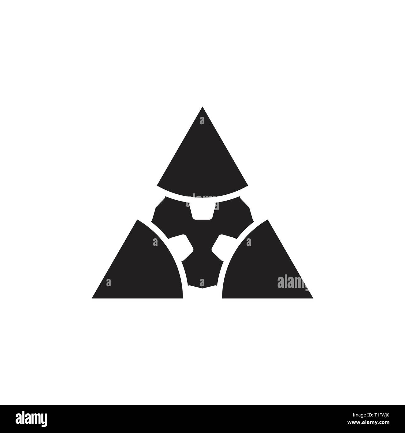 triangle simple geometric cog machine logo vector Stock Vector Image ...