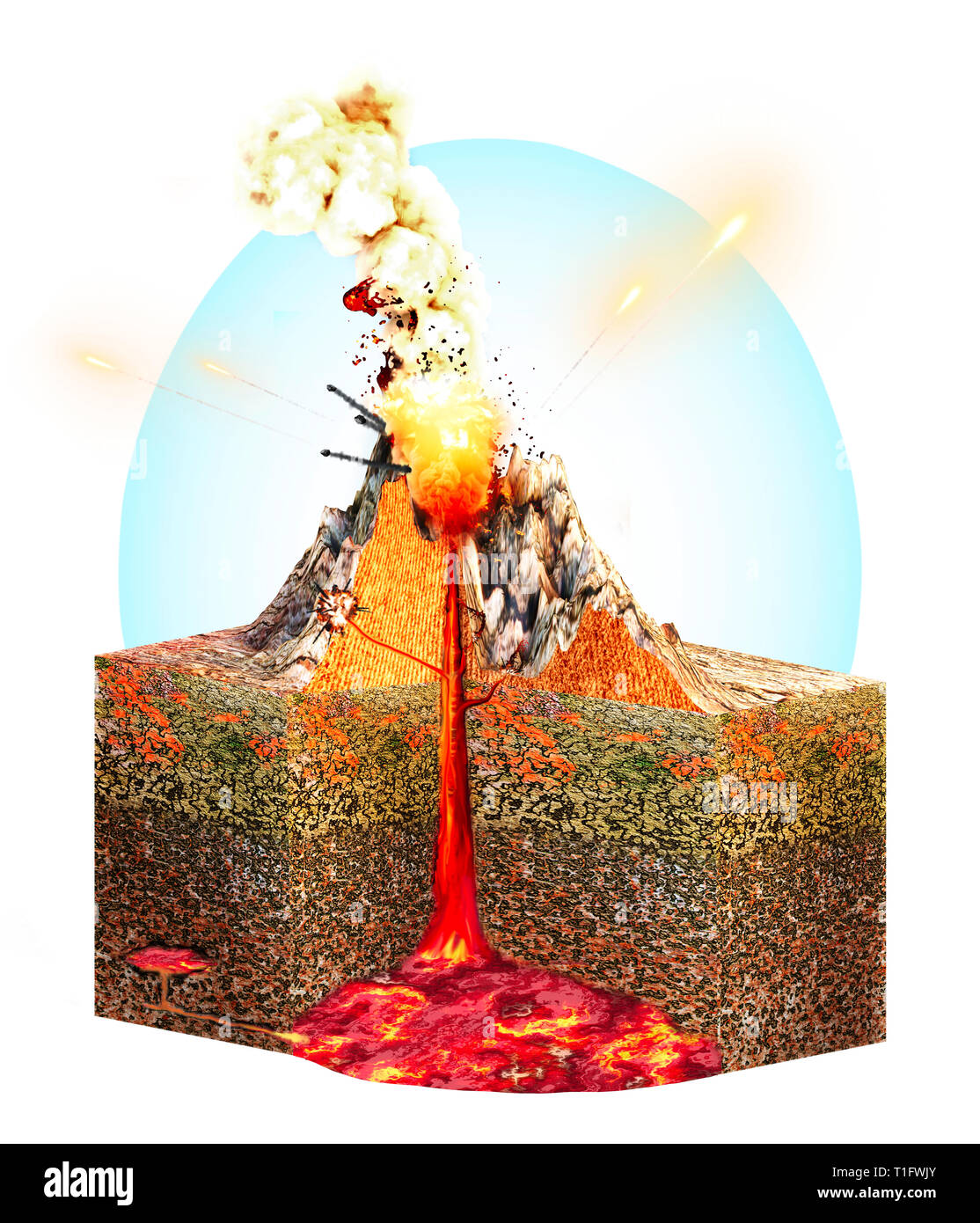 Volcano diagram hi-res stock photography and images - Alamy